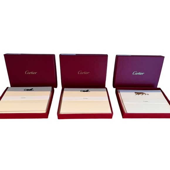 Cartier | Office | Cartier Set Of X3 Notecards Envelopes Panthere Box ...